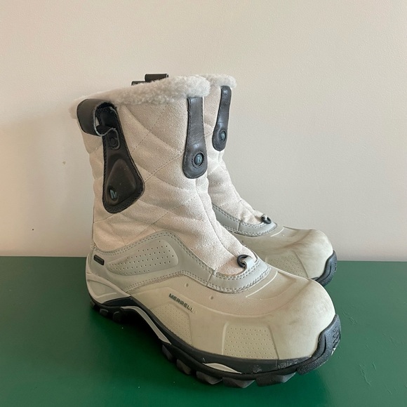 Merrell | Shoes | Merrell Performance Waterproof Silver Birch Boots ...